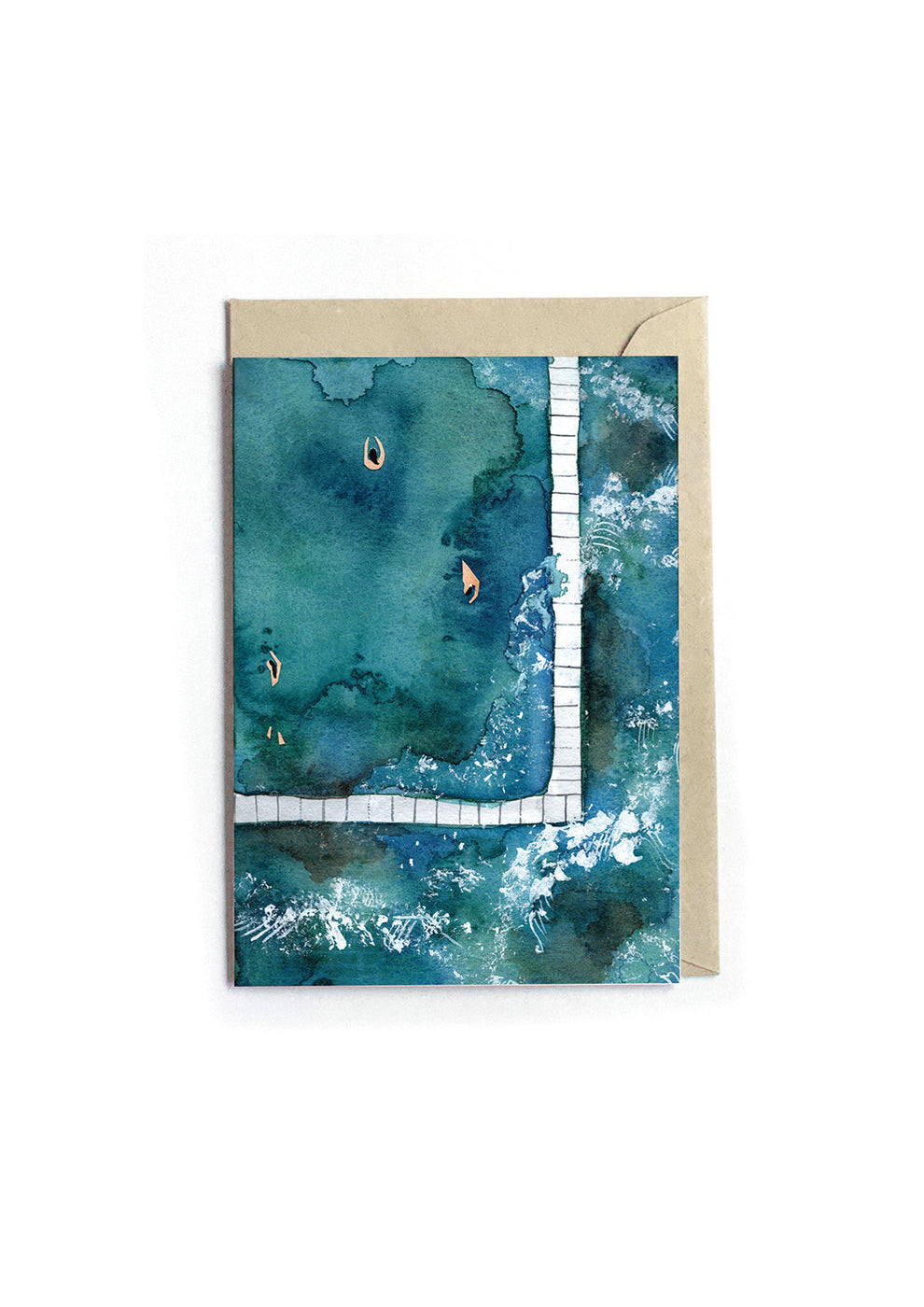 Illustrated Ocean Baths Card – Blank Inside – Australain Made – To The ...